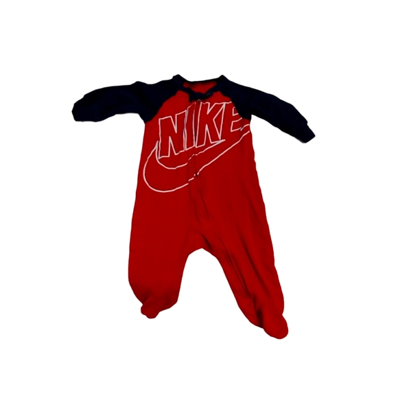 Nike | One Pieces | Nike Red And Blue Baby Onepiece Sleeper 6 Months ...